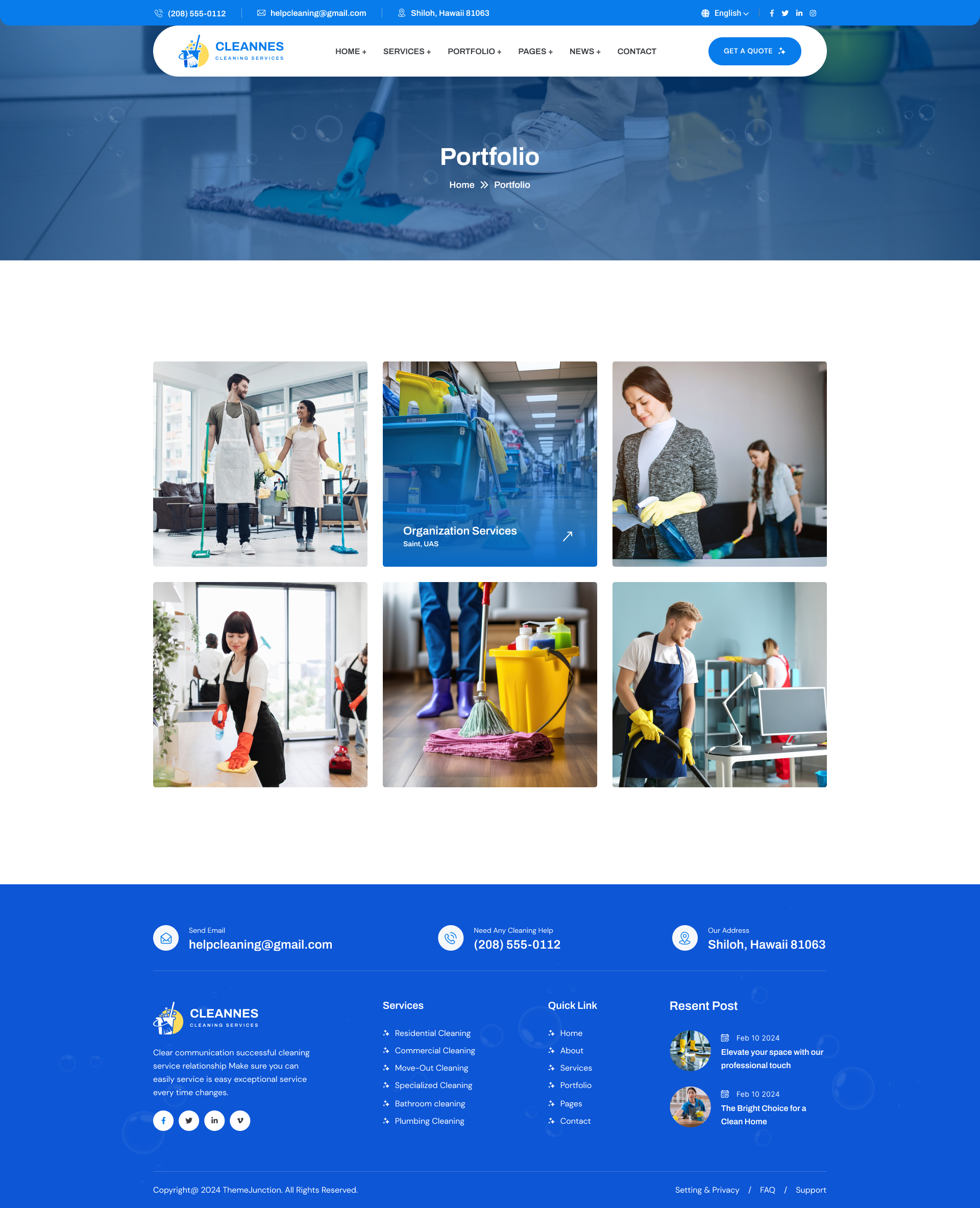 Cleannes - Cleaning Services Figma Template by Theme-Junction | ThemeForest